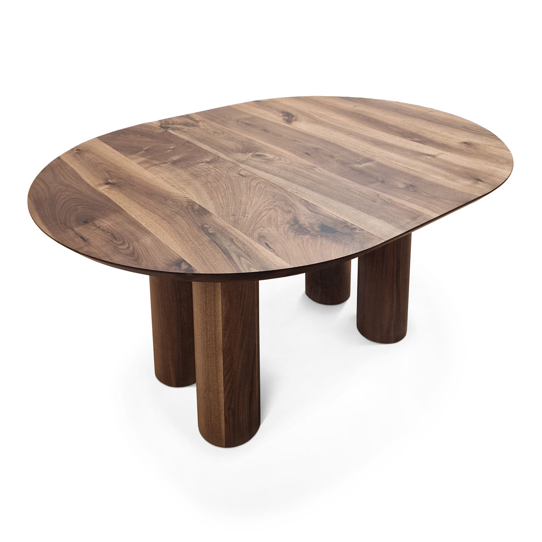 Ella Walnut Handcrafted Round Dining Table Extendable | S10Home