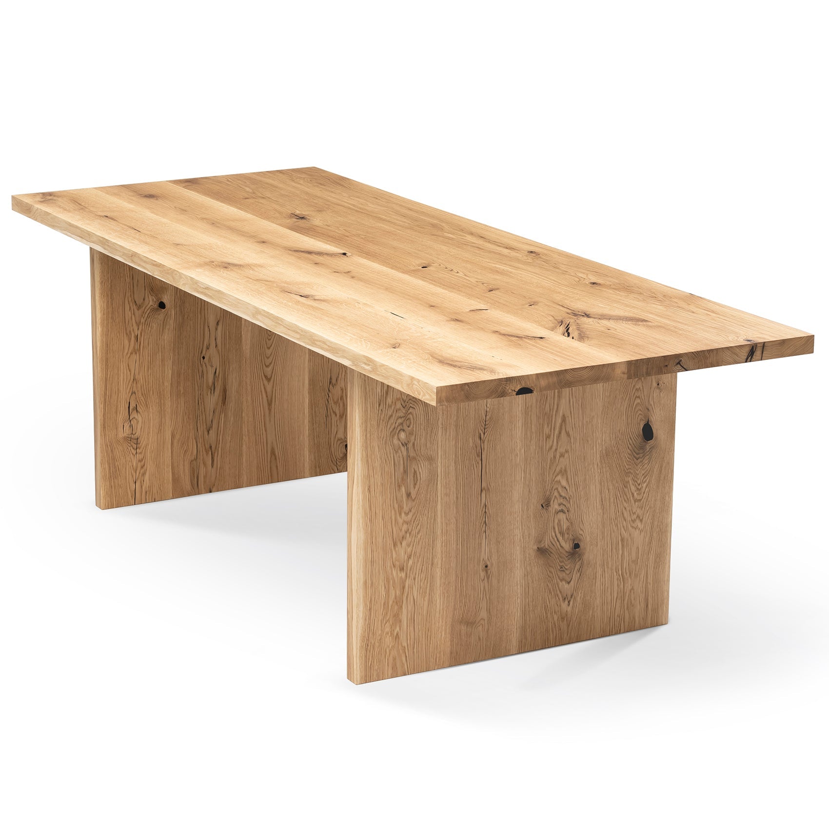 Wide Natural Oak Office Dining Table Extendable | S10Home